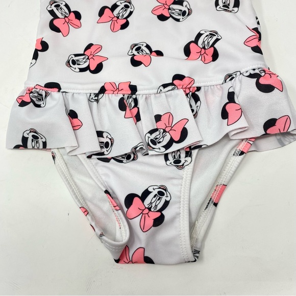Disney | Swim | Disney Baby Minnie Mouse One Piece Swimsuit White Pink ...